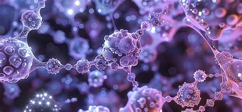 Abstract Representation Of Molecular Structures In Vibrant Colors