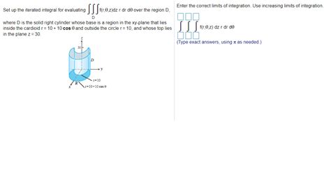 solved set up the iterated integral for evaluating ss