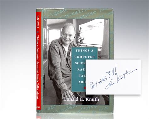 things a computer scientist rarely talks about donald knuth first edition