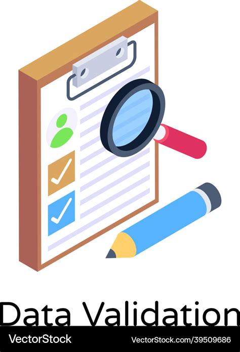 Data Validation Royalty Free Vector Image Vectorstock
