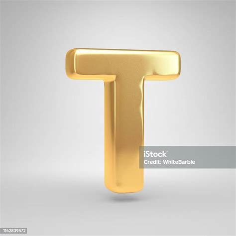 3d 문자 T 대문자 흰색 배경에 고립 된 빛나는 황금 글꼴 3차원 형태에 대한 스톡 사진 및 기타 이미지 3차원 형태 금 금속 금색 Istock