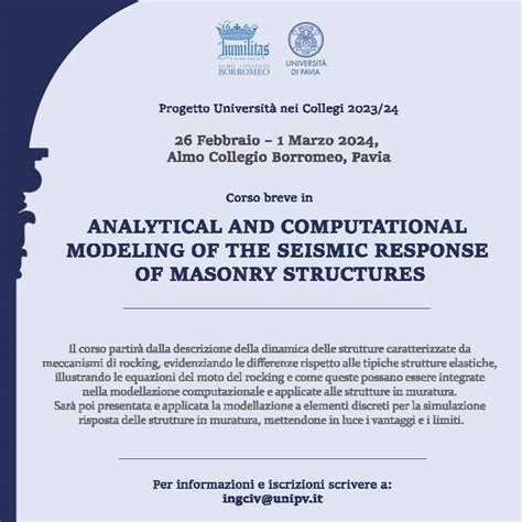 Analytical And Computational Modeling Of Sismic Response Of Masonry