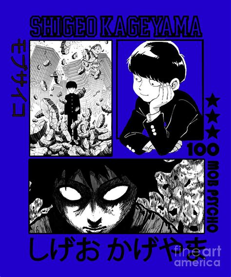 Funny Men Mob Anime Psycho 100 T Music Fans Digital Art By Mizorey