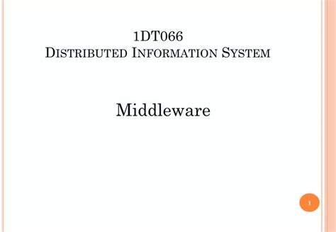 Ppt 1dt066 Distributed Information System Powerpoint Presentation Free Download Id 3886185