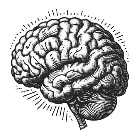 Abstract Human Brain Vector Illustration Stock Vector Illustration Of