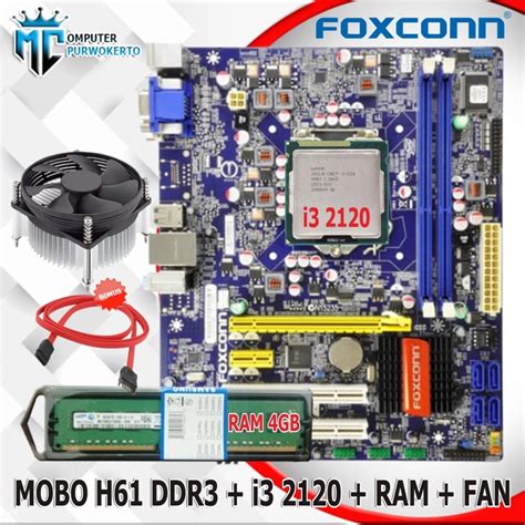 Jual Paket Motherboard H61 Intel Core I3 2120 Lga 1155 Ram Ddr3 Fan Shopee Indonesia