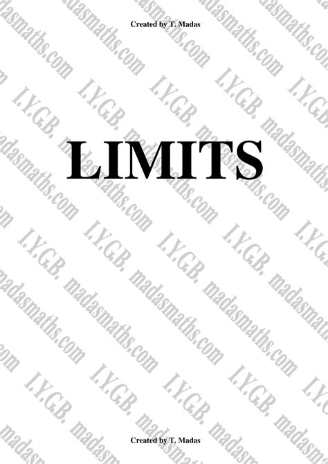 Lord Lims Limits For Uni Guys Limits Limits By Standard Expansions Question 2 Use