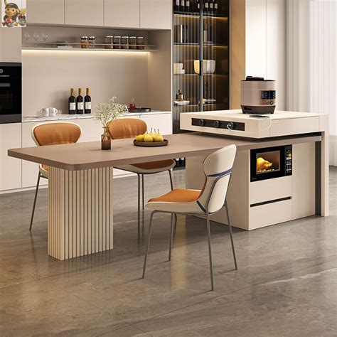 Kitchen Island With Retractable Table