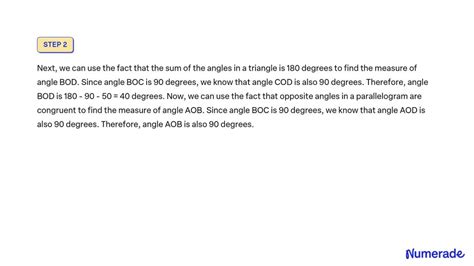 Solved The Diagonals Of A Parallelogram Abcd Intersect At Point O If