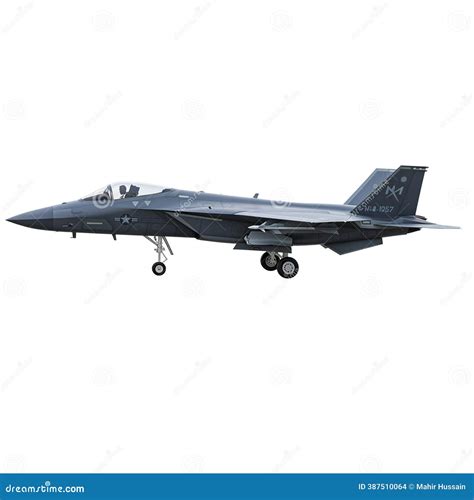 A Modern Fighter Jet With A Sleek Aerodynamic Design Shown Against A White Royalty Free Stock