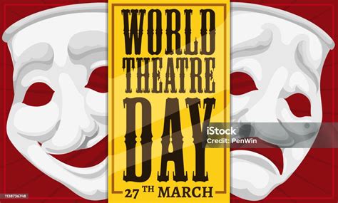 세계 극장의 날 티켓 뒤의 코미디 및 비극 마스크 연기 활동에 대한 스톡 벡터 아트 및 기타 이미지 연기 활동 포스터 3월 Istock
