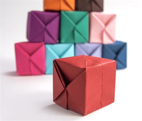 Origami Cube With One Sheet Diy Candy