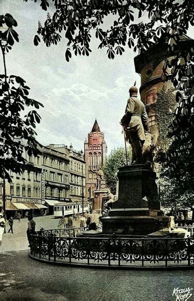 Кёнигсберг Памятник Бисмарку на Кайзер Вильгельмплац работа скульптора Фридриха Ройша Фото