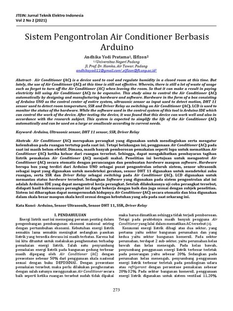 Sistem Pengontrolan Air Conditioner Berbasis Arduino Pdf
