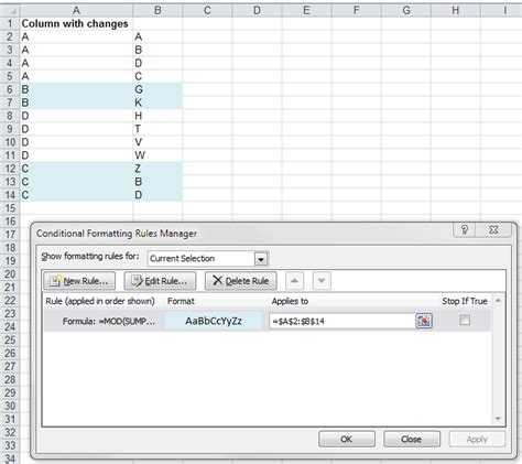 Excel Dynamic Row Highlighting Base On The Duplicated Values Of A