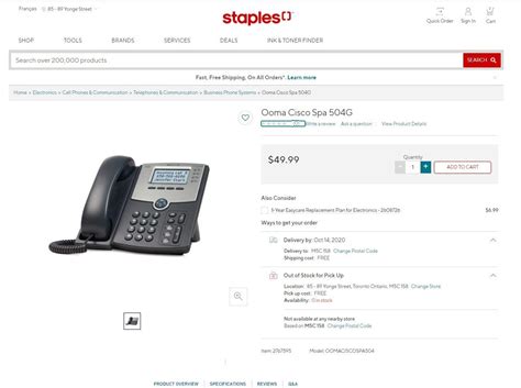 Staples Ooma Cisco Spa G Cisco Small Business IP Phone RedFlagDeals Com Forums