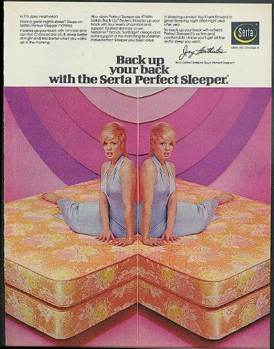 Back Up Your Back Joey Heatherton For Serta Perfect Sleeper Mattress Ad