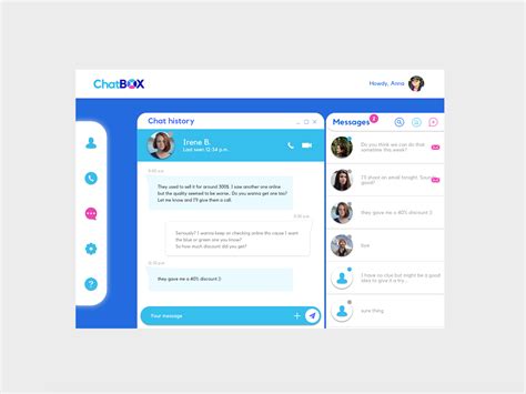 chatbox ui design by anna avetisyan on dribbble