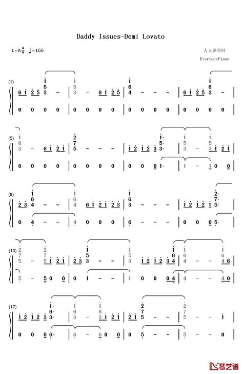 Daddy Issues钢琴简谱 数字双手 Demi Lovato 简谱网