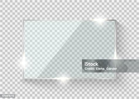 유리 프레임 직사각형 반사 투명 보드 벡터 화면 사실적인 3d 디스플레이 0명에 대한 스톡 벡터 아트 및 기타 이미지 0명 3차원 형태 결정체 Istock