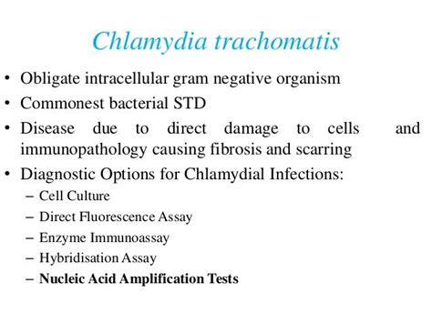 Chlamydia Nucleic Acid Amplification Tests
