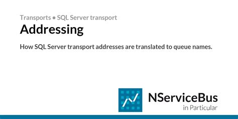 addressing sql server transport particular docs