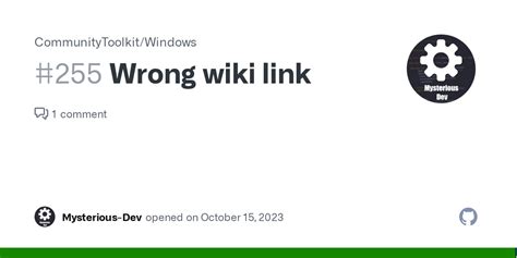wrong wiki link · issue 255 · communitytoolkit windows · github
