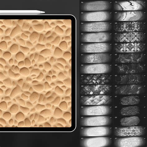 Artstation 150 Procreate Ceramic Textures Smooth Ceramic Procreate Texture Seamless Brushes