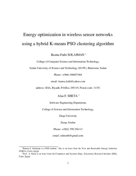 pdf energy optimization in wireless sensor network