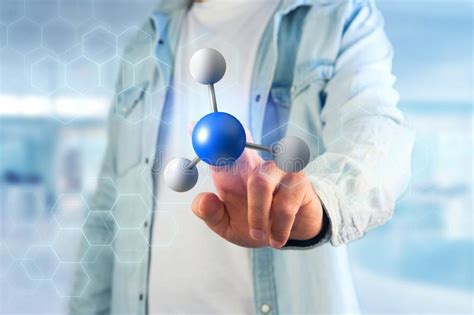 3d Rendering Molecule On A Displayed On A Medical Interface Stock Image Image Of Molecular