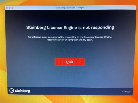 Steinberg Licence Engine Is Not Responding Cubase Steinberg Forums