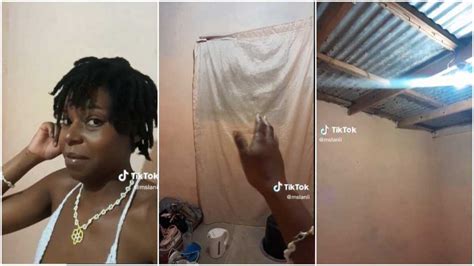 “something Pushed Me” Lady Rents 1 Room Without Ceiling Places Bed On