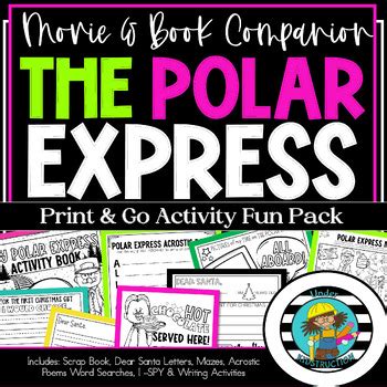 Polar Express Day Activities Writing Coloring Santa Letter Template
