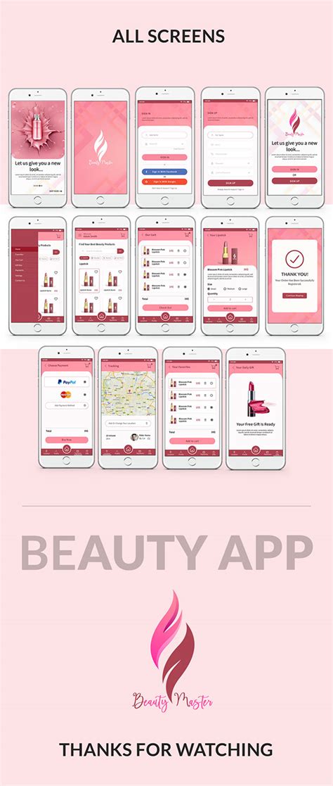 Beauty App Design UI UX Case Study Behance