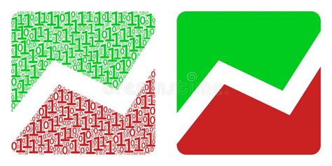 Analytics Chart Mosaic Of Binary Digits Stock Vector Illustration Of