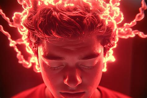 Brain Dynamics Neural Interface And Bioelectricity Portrait Of A Man