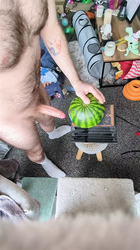 Jerking Off Using A Watermelon British Gay Big Cock Big Cock Porn Xhamster