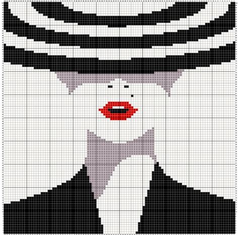 black sexy lady in hat cross stitch pattern erotic cross etsy
