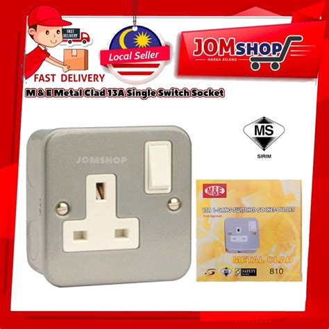 Sirim M And E Metal Clad 13a Single Switch Socket Metal Clad 13a