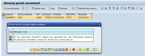Solved Goods Movement Inconsistent Status In Outbound Del Sap Community
