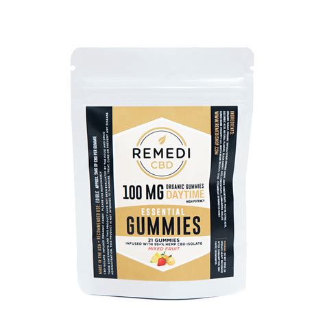 Remedi Plus Remedi Cbd Organic Daytime Edible Gummies 100mg Mixed