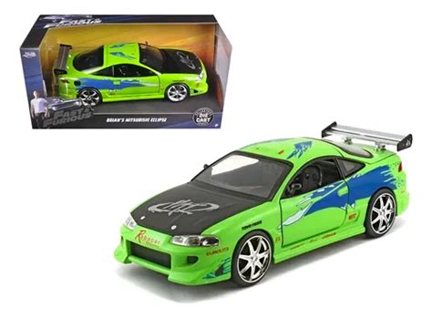 Mitsubishi Eclipse De Rapido Y Furioso 1 24 Metal Verde Envío Gratis