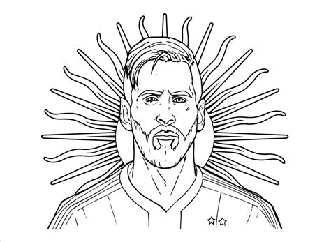 Coloring Pages Messi Inter Miami Para Colorear