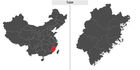 Premium Vector Map Of Fujian Province Of China