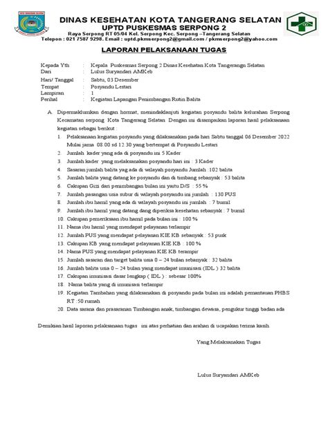 Format Lpt Kegiatan Posyandu Repaired Pdf