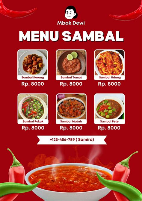 Gratis Desain Contoh Sambal Canva