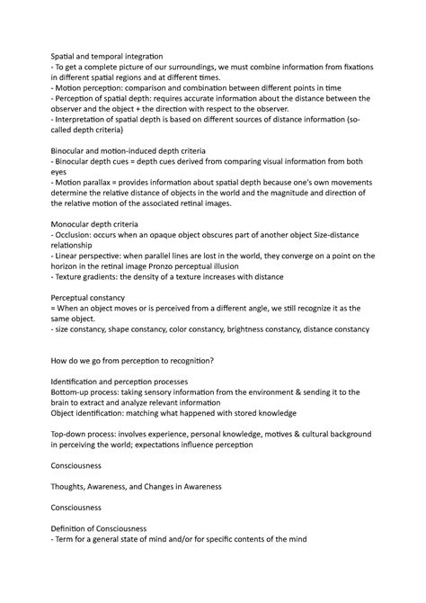 Spatial And Temporal Integration Motion Perception Comparison And