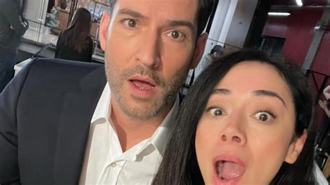 Lucifers Tom Ellis And Aimee Garcia Reunite On Cia Set — See Photo