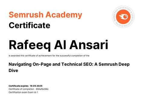 Navigating On Page And Technical Seo A Semrush Academy Deep Dive Rafeeq Al Ansari