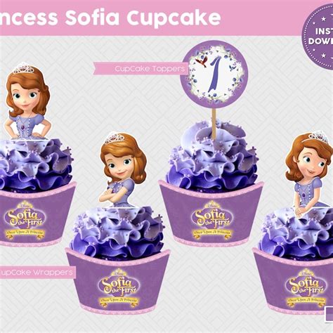 Sofia Cupcake Topper Etsy